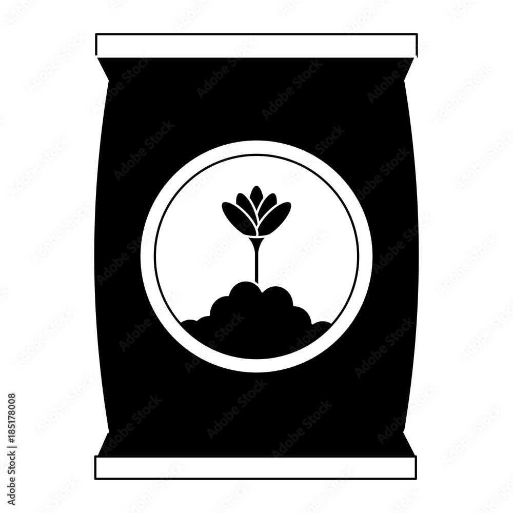 fertilizer bag isolated icon vector illustration design Stock Vector ...