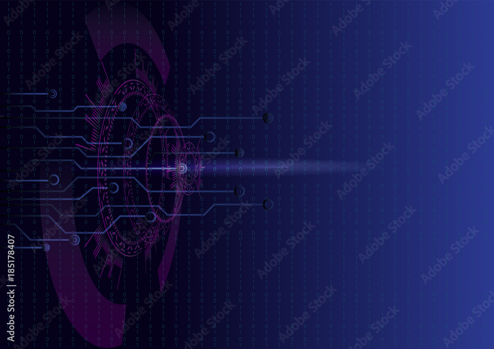 HUD UI interface with digital futuristic cyber security theme Stock ...