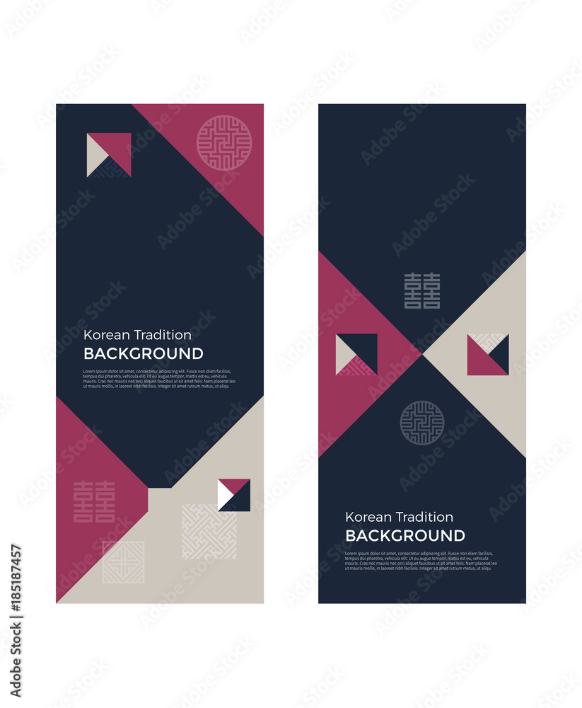 Korean traditional pattern background banner Stock Vector | Adobe Stock