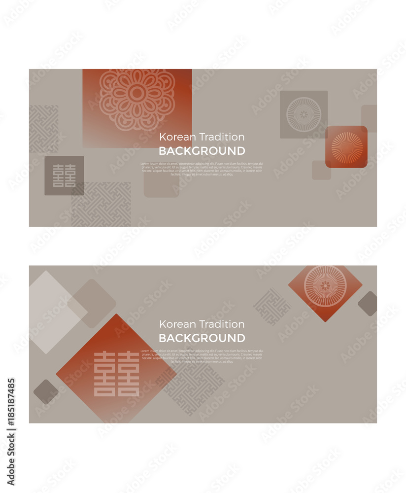 Korean traditional pattern background banner Stock Vector | Adobe Stock