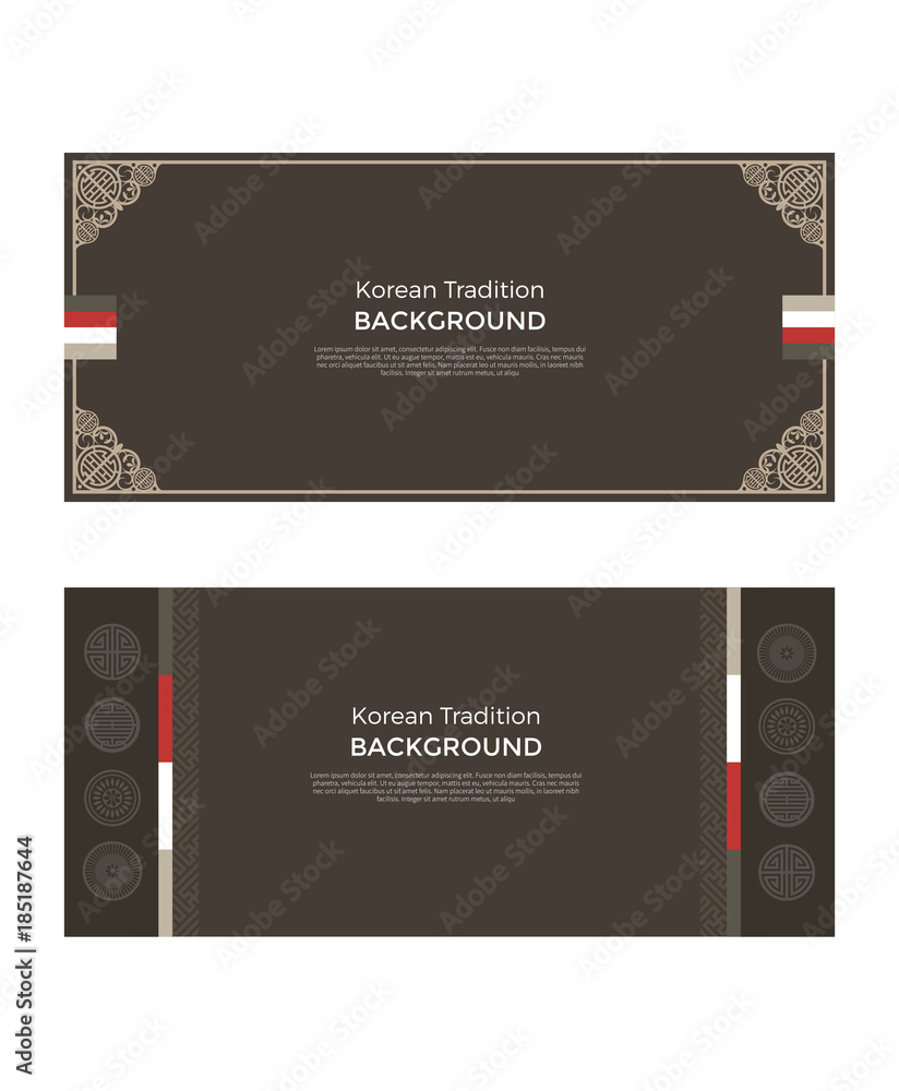 Korean traditional pattern background banner Stock Vector | Adobe Stock