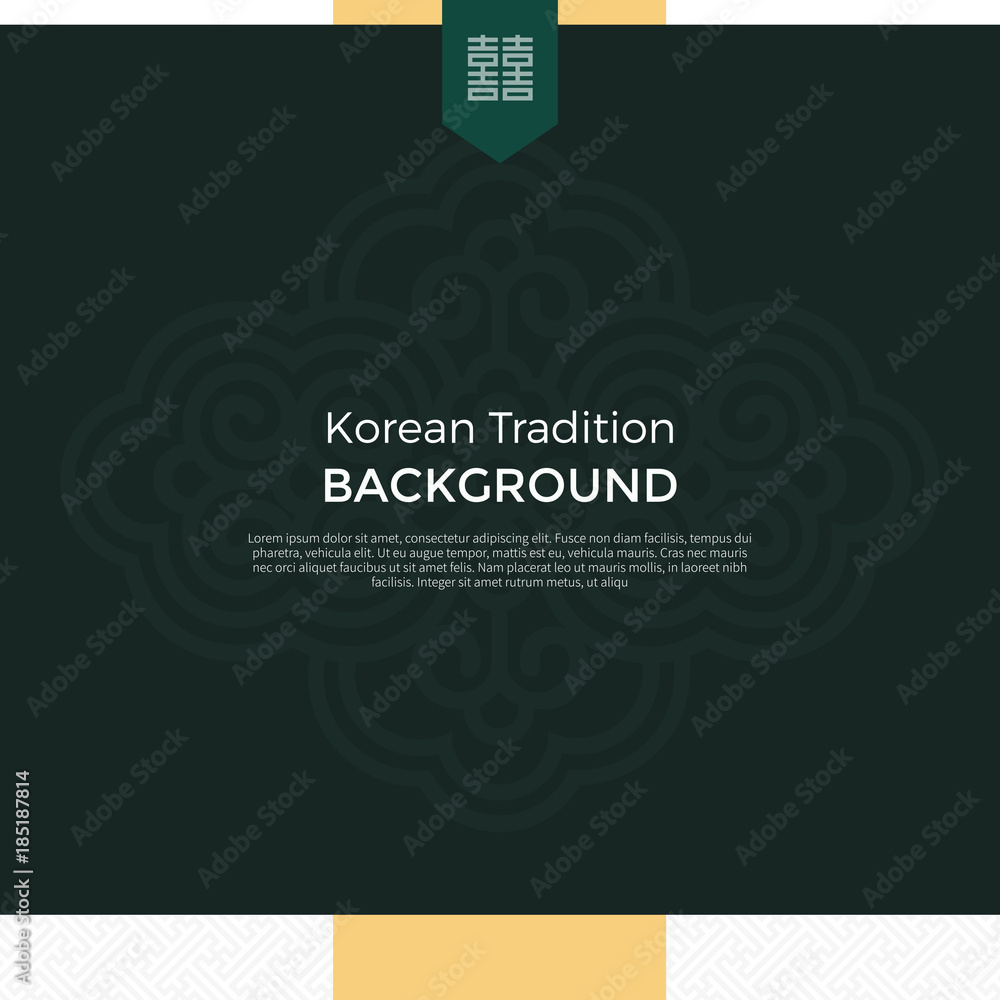 Korean traditional pattern background banner Stock Vector | Adobe Stock