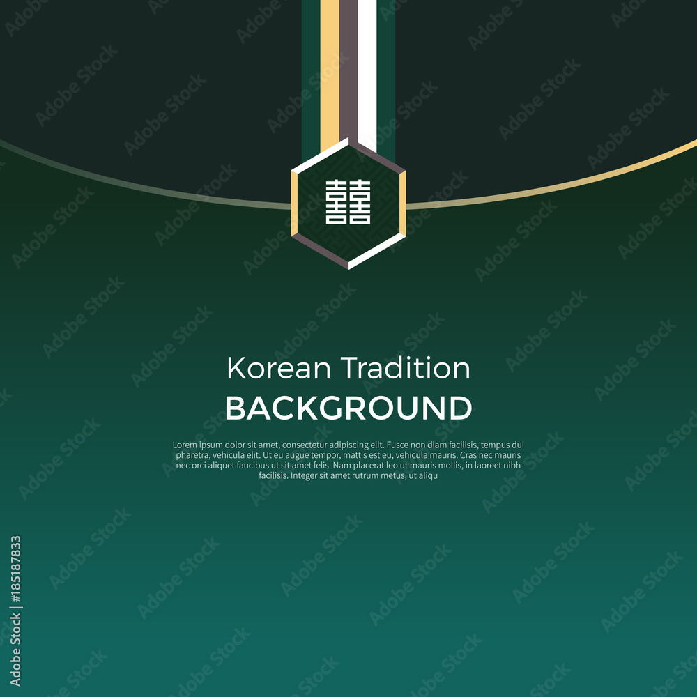 Korean traditional pattern background banner Stock Vector | Adobe Stock