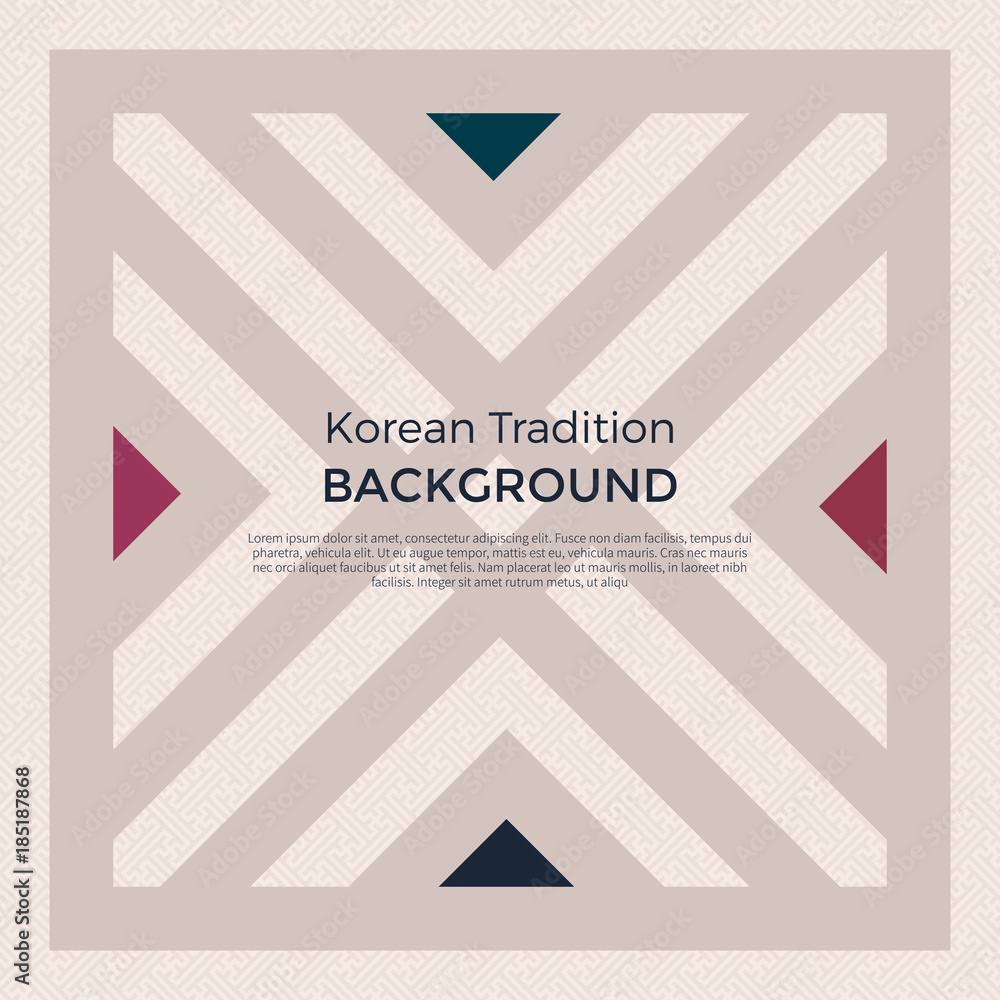 Korean traditional pattern background banner Stock Vector | Adobe Stock