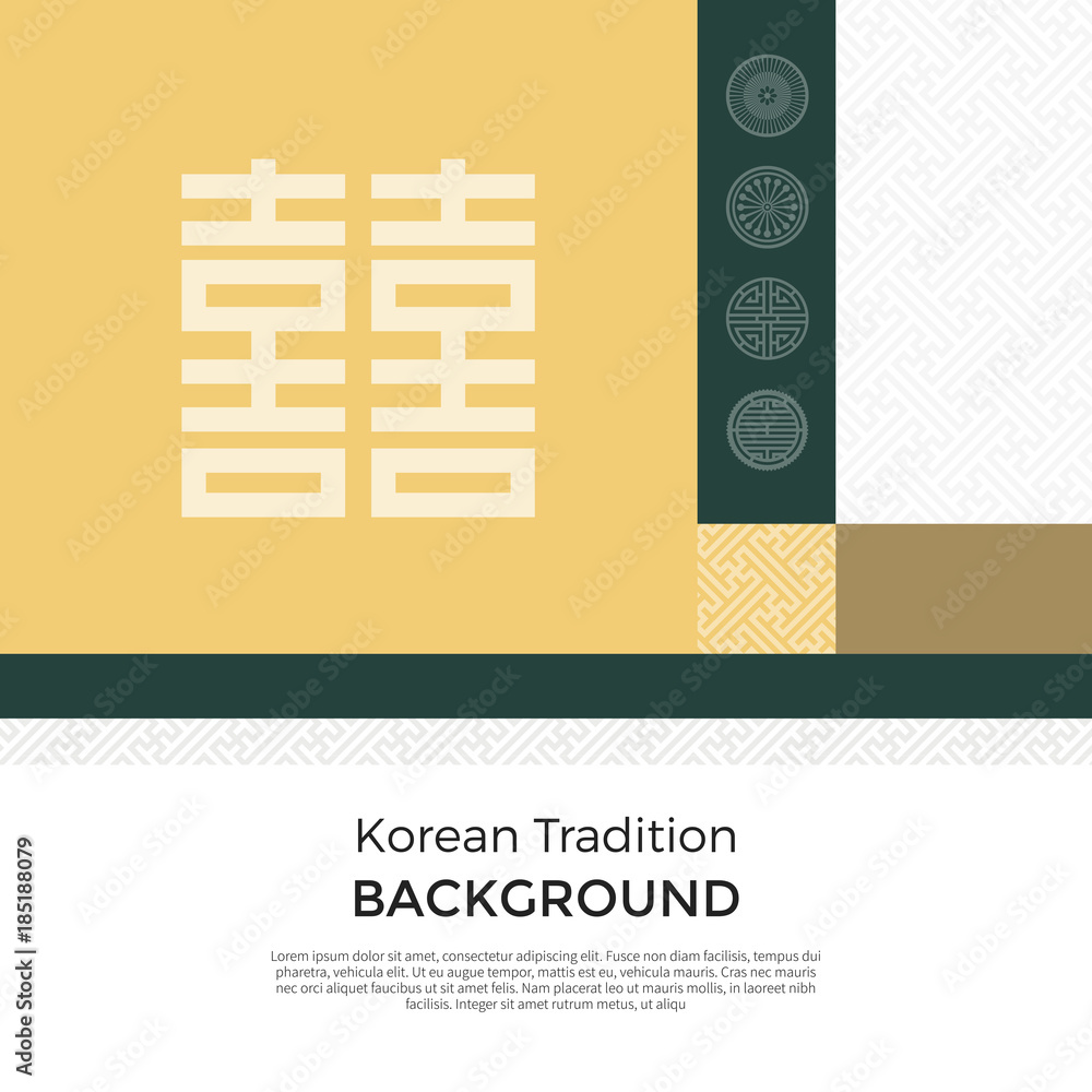 Korean traditional pattern background banner Stock Vector | Adobe Stock