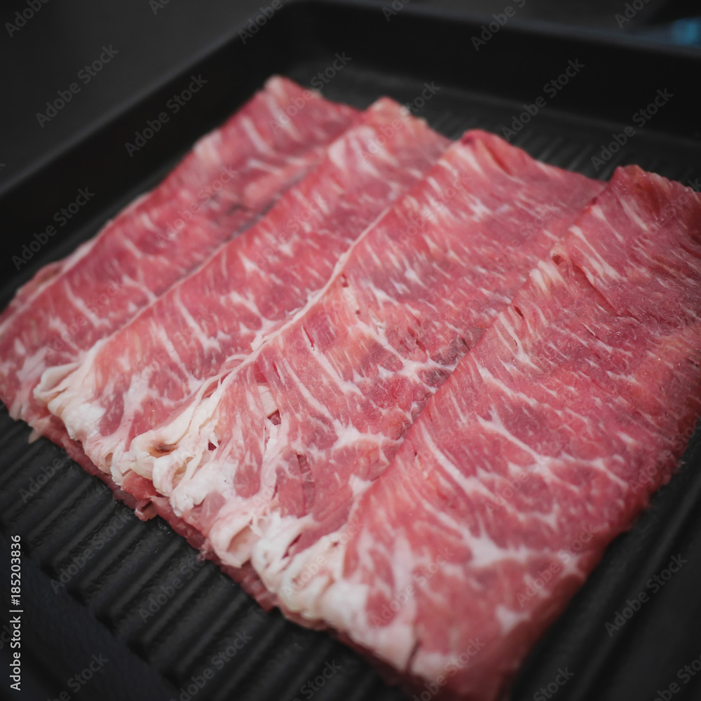 Beef Slides were carefully prepared to make shabu to welcome the ...