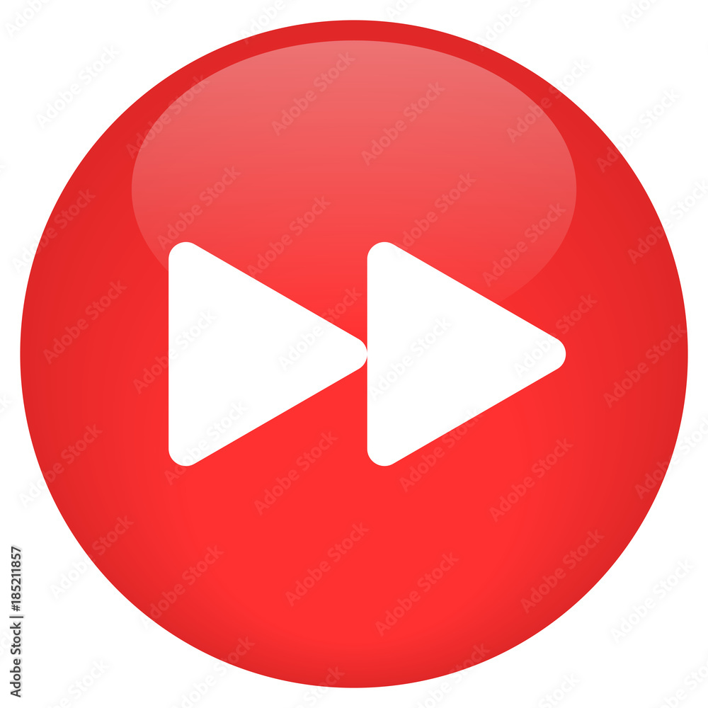 fast forward button glossy vector Stock Vector | Adobe Stock