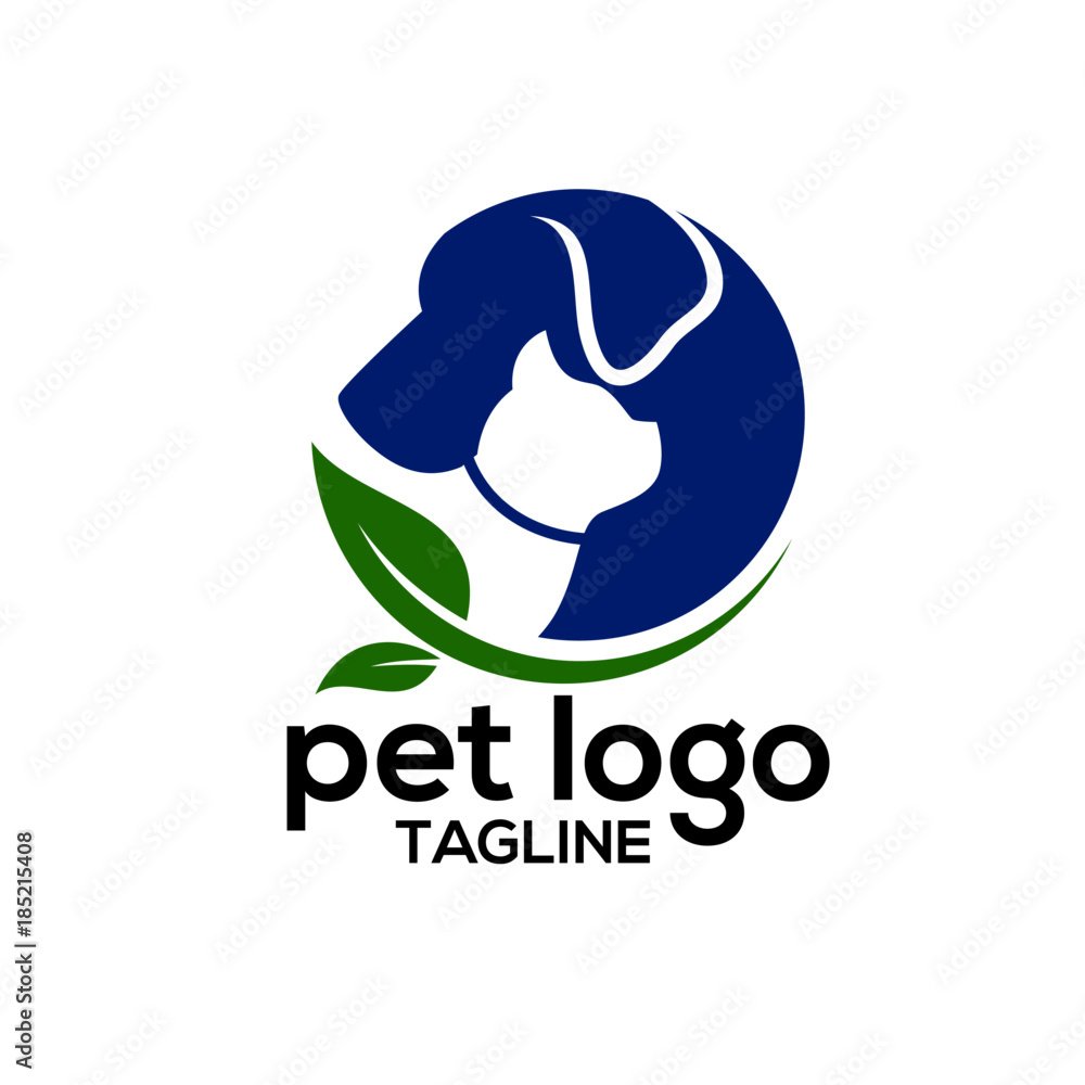 Vetor de animal pet logo vector template do Stock | Adobe Stock