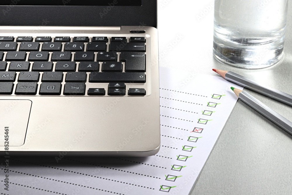 completed checklist with failure in office Stock Photo | Adobe Stock