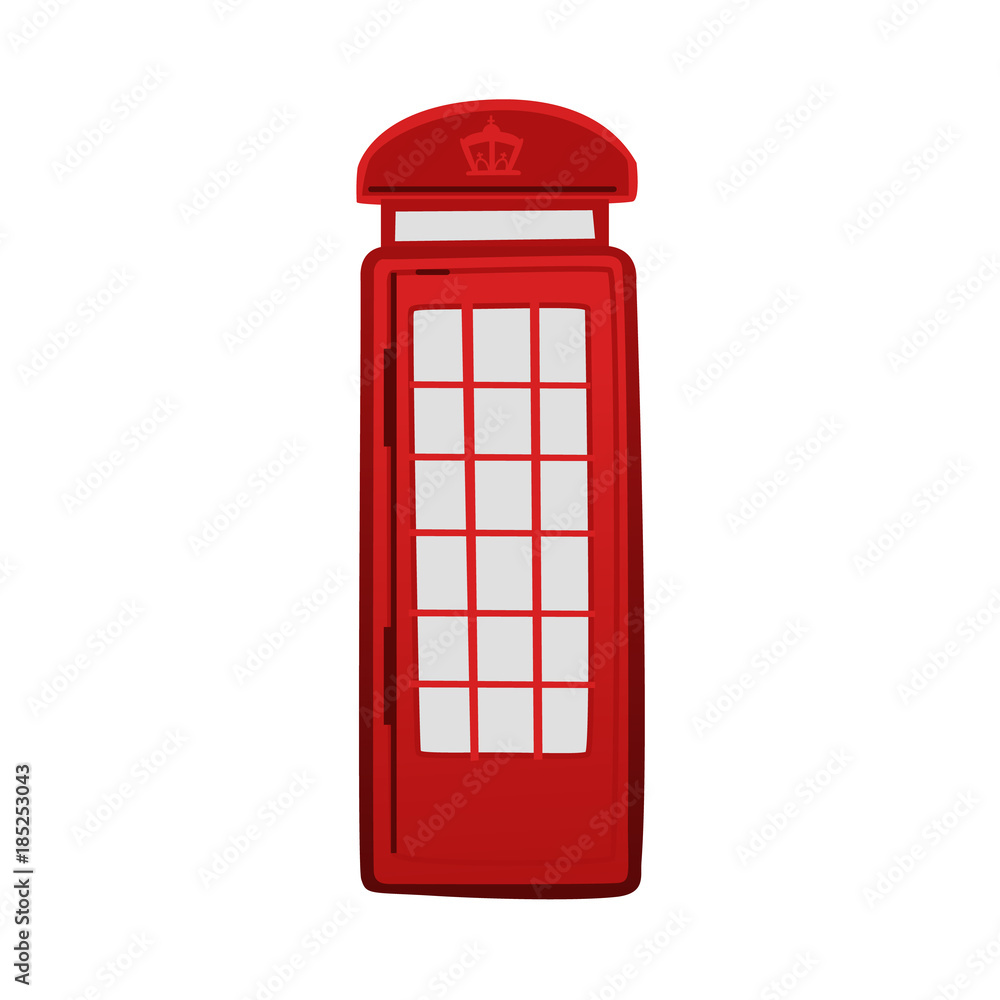 Iconic red telephone box, booth, kiosk, London, England symbol and ...