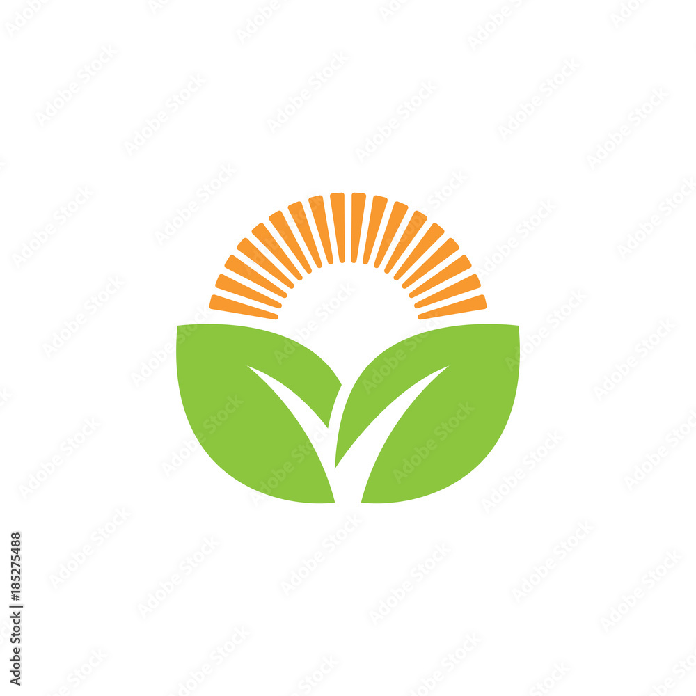 Farm logo or alternative green energy logo Stock Vector | Adobe Stock