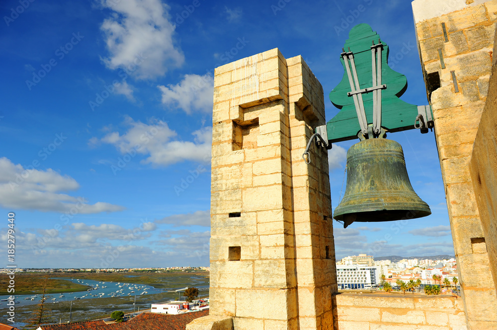 Photo & Art Print Campanario de la catedral de Faro y Ría Formosa ...
