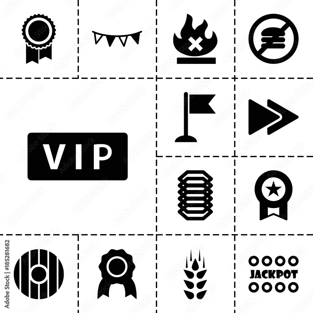Banner icons. set of 13 editable filled banner icons Stock Vector ...