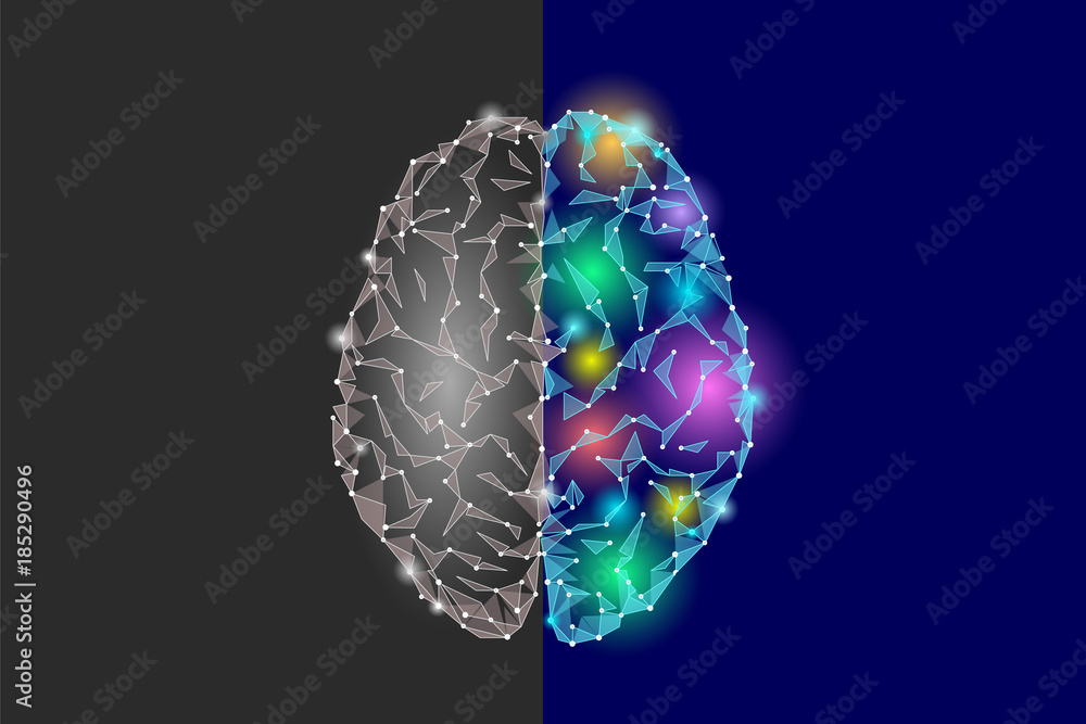 Creative and logic part brain. Analytics constructive artistic ...