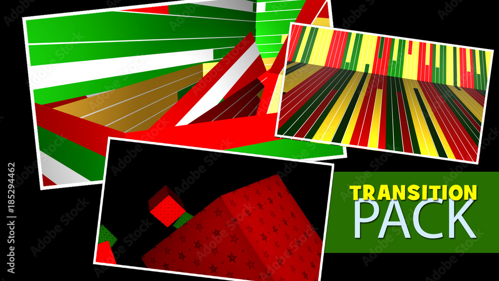 3D Style Transitions Pack Stock Template | Adobe Stock