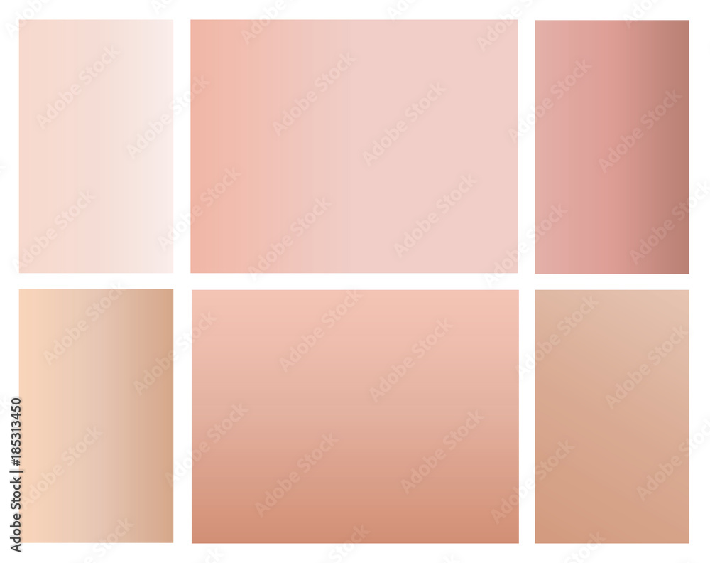 Skin color gradients. Modern screen vector design for mobile app Stock ...