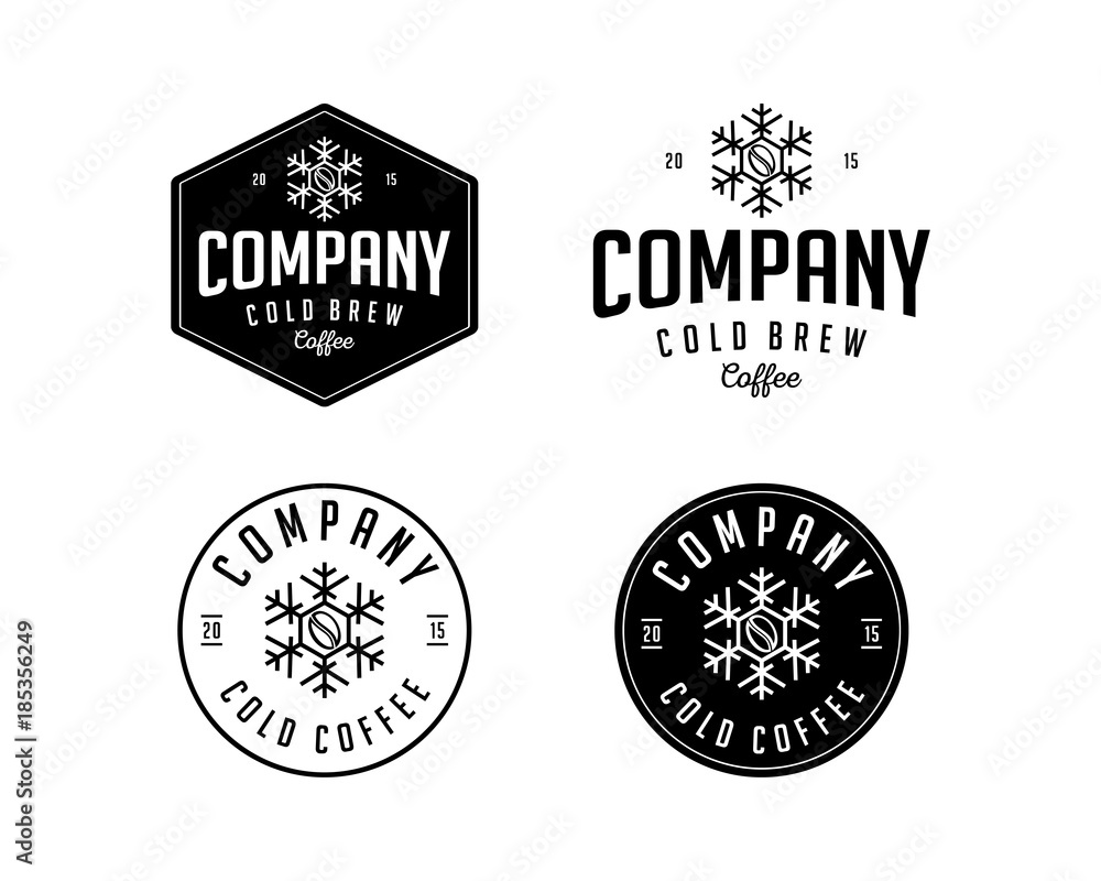 Line Art Cold Coffee for Cafe or Restaurant Illustration Vintage Set ...