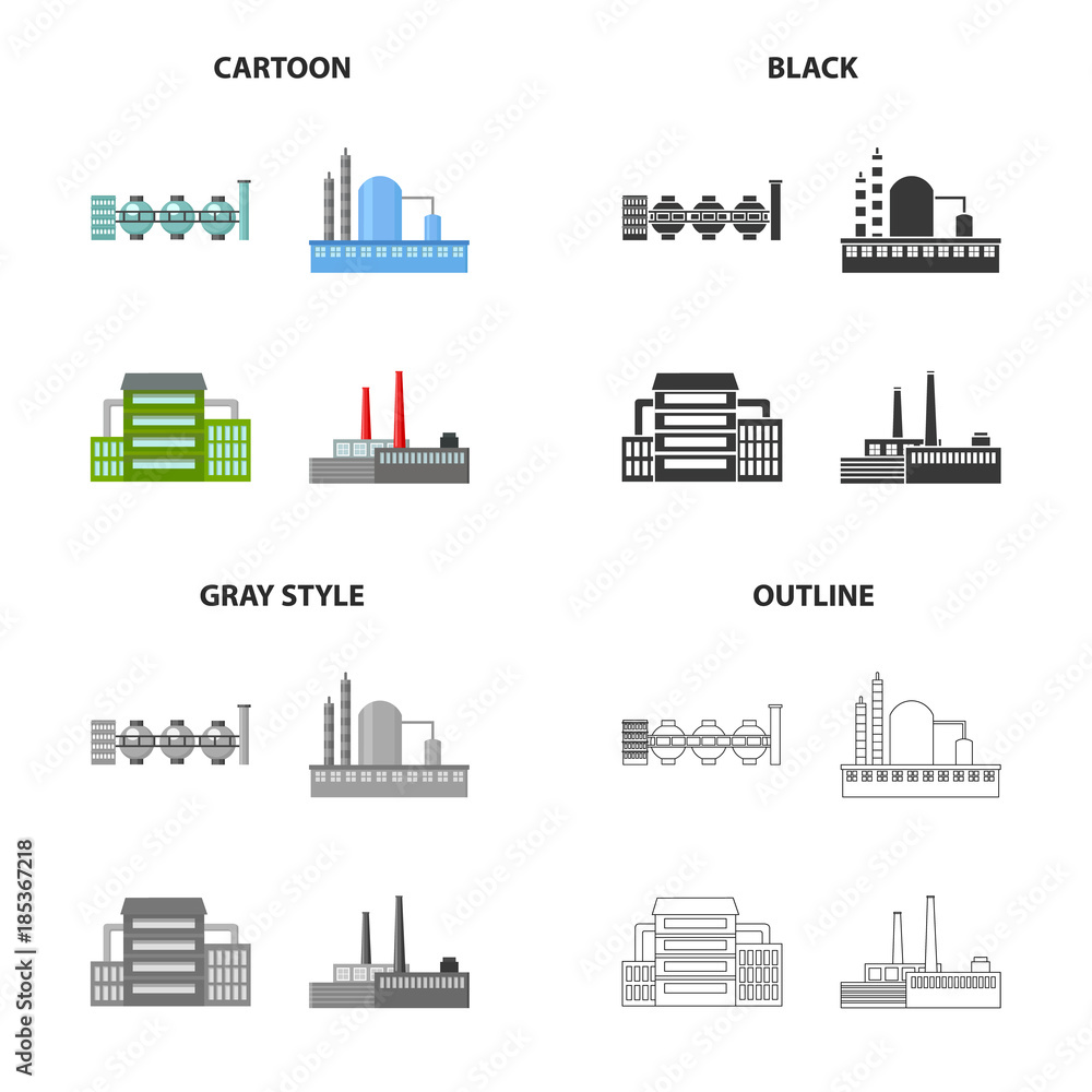 Processing plant, industrial production facilities. Plant and factory ...
