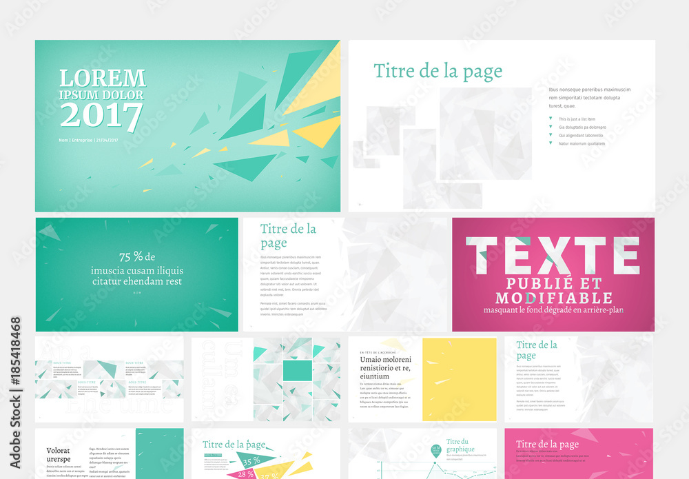 Modèle de présentation en triangle Stock Template | Adobe Stock