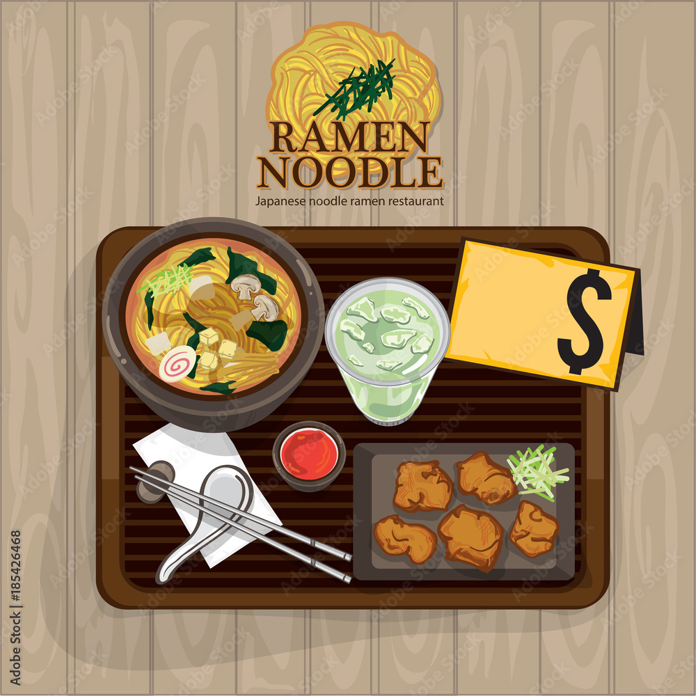 menu ramen noodle japanese food template design Stock Vector | Adobe Stock