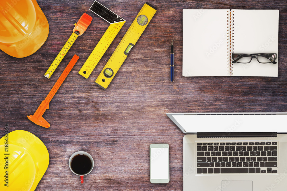 engineer desk background ,project ideas concept Stock Photo | Adobe Stock