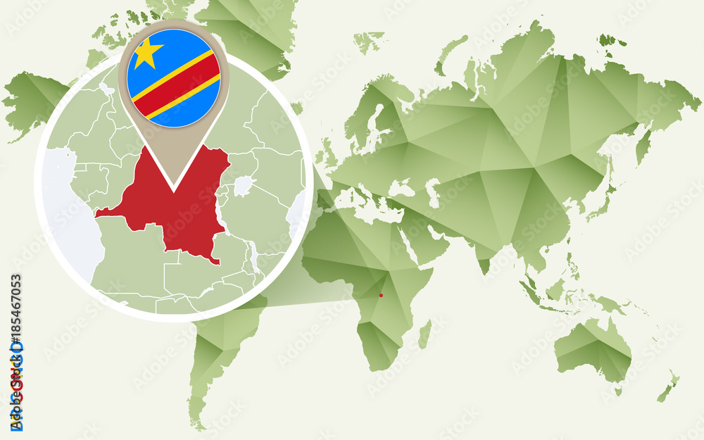 Infographic for Democratic Republic of the Congo, detailed map of DRC ...