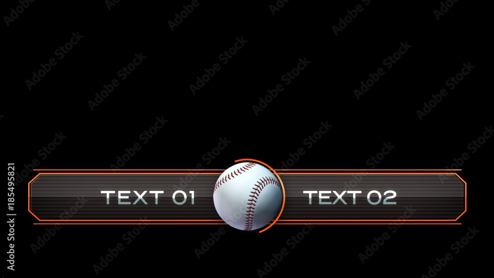 Striped Baseball Lower Third Stock Template | Adobe Stock