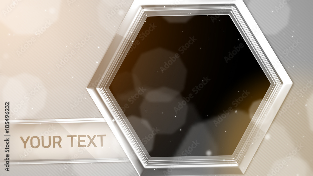 Neutral Octagon Bokeh Overlay Stock Template | Adobe Stock