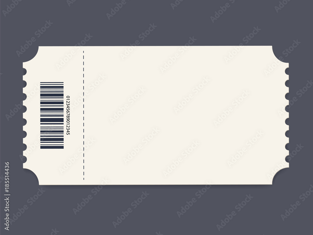 Ticket template. Vector Stock Vector | Adobe Stock