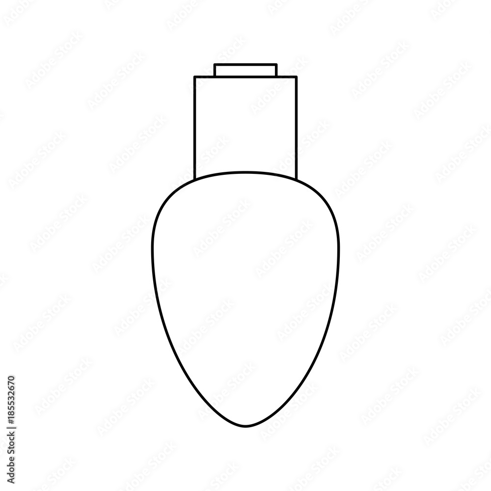 Christmas Light Bulb Outline