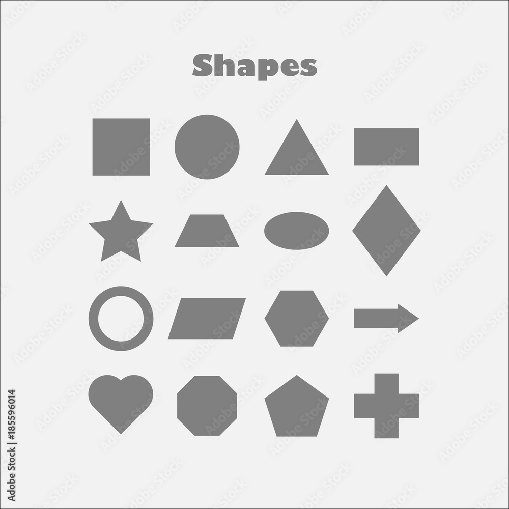Different geometric shapes for children, fun education game for kids ...