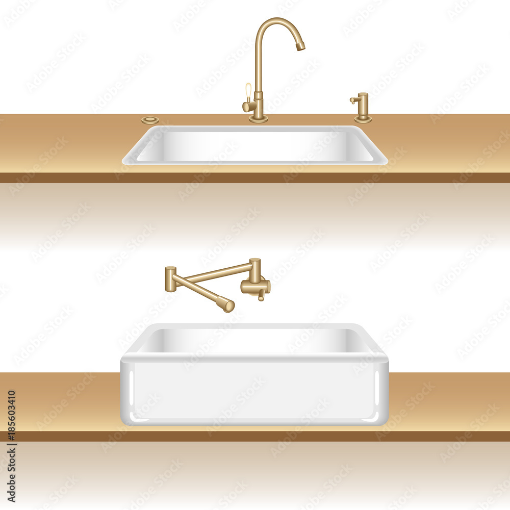 Kitchen Sink Counter Clipart