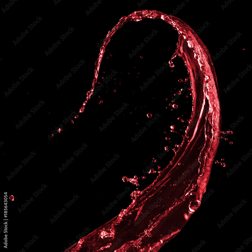 Red splash on a black Stock Photo | Adobe Stock