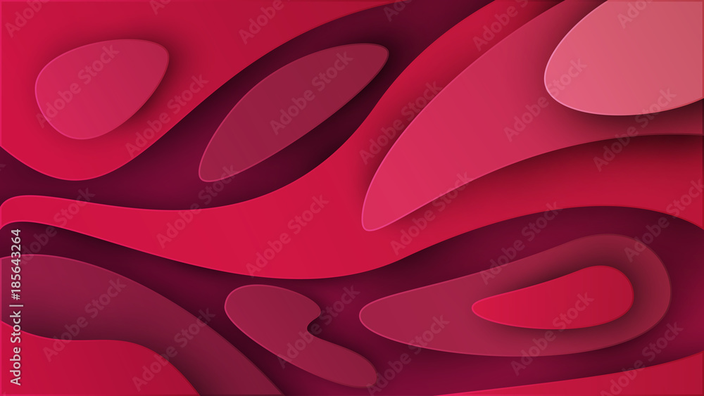 Abstract paper cut background with simple shapes. Modern vector ...