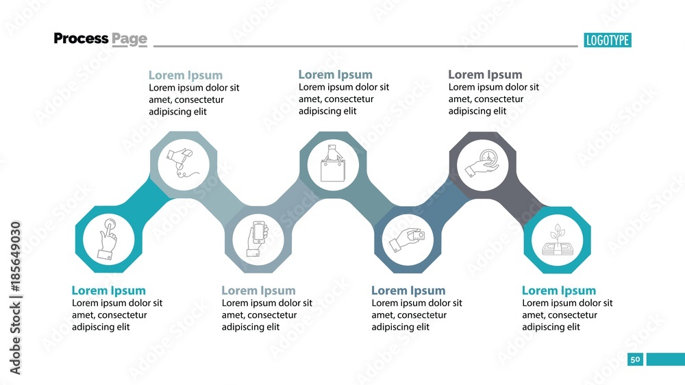 Octagon Infographic Diagram Slide Template Stock Vector | Adobe Stock