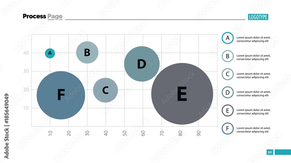 Process Elements on Grid Slide Template Stock Vector | Adobe Stock