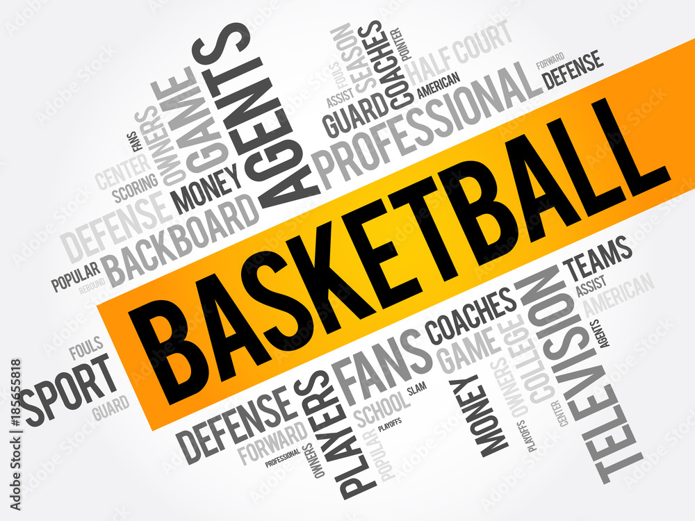 Basketball word cloud collage, sport concept background Stock Vector ...