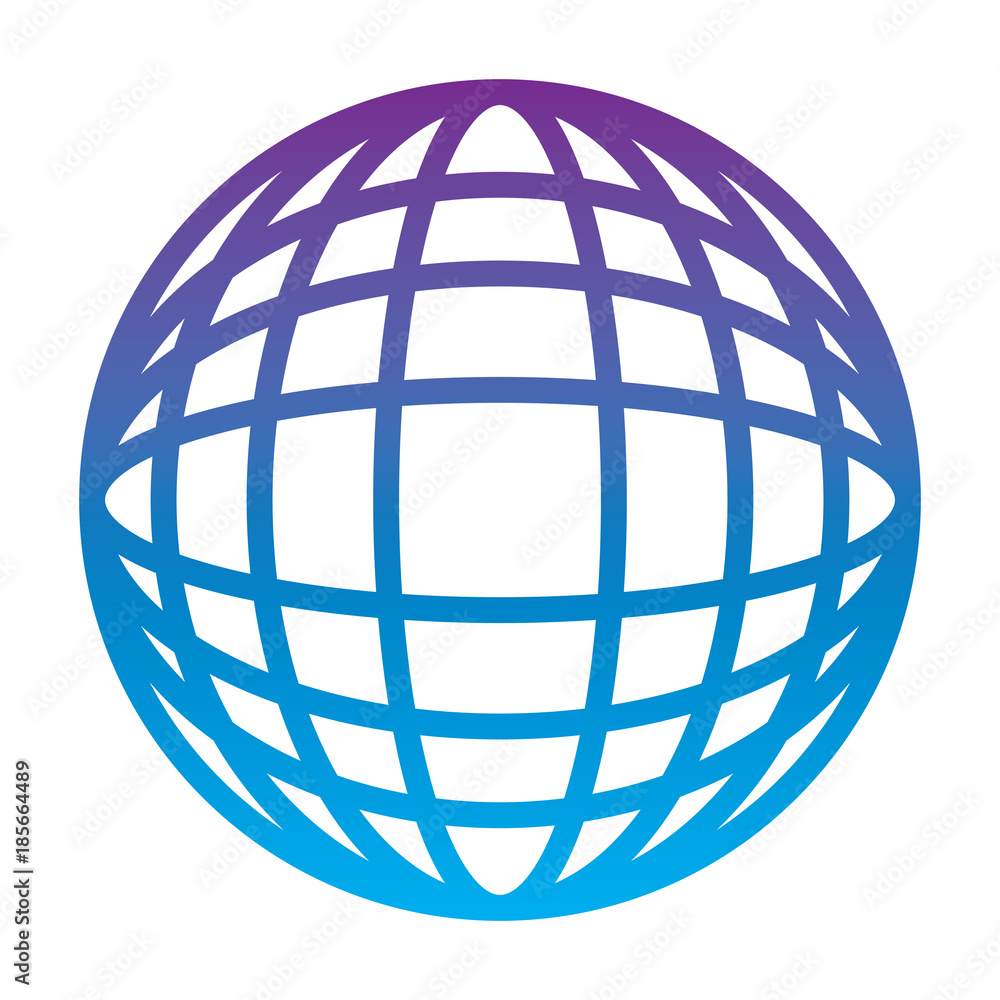 earth globe diagram icon image vector illustration design purple to ...