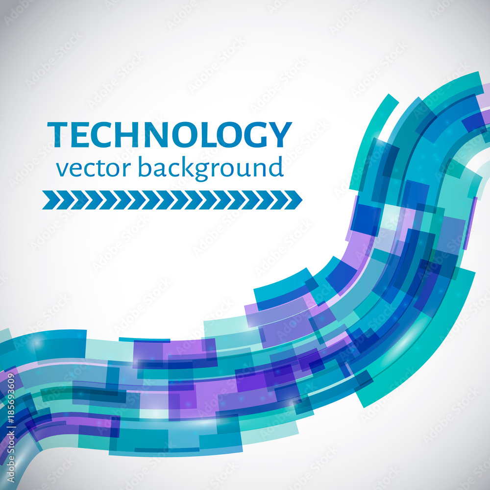 Blue and purple technology abstract background. Business background ...