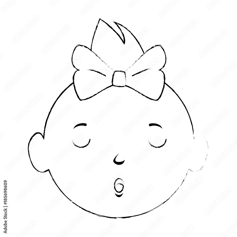 baby girl avatar character vector illustration design Stock Vector ...