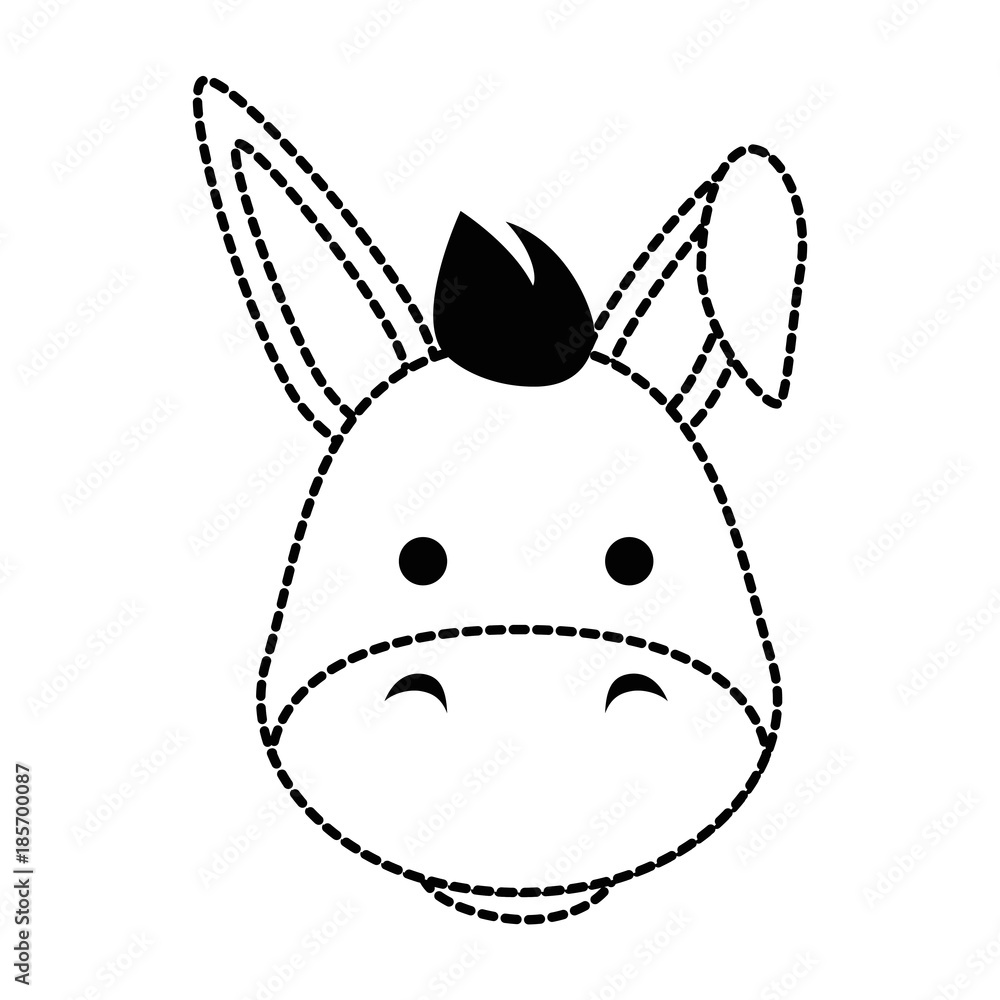 cute mule character icon vector illustration design Stock Vector ...