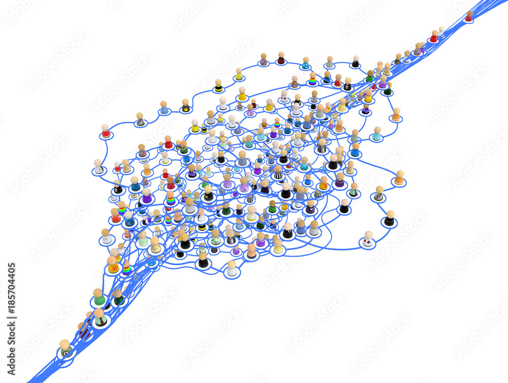 Cartoon Layered Network Knot Stock Illustration | Adobe Stock