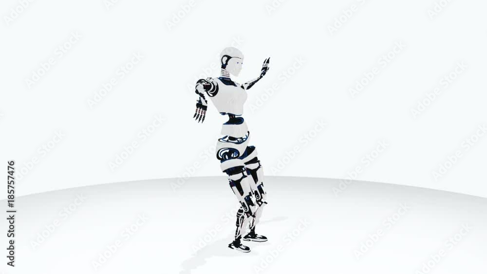 Sexy Robot Android Woman Dancing Sci Fi Stylish Robotic Girl Cute Robot Woman Cg Animation