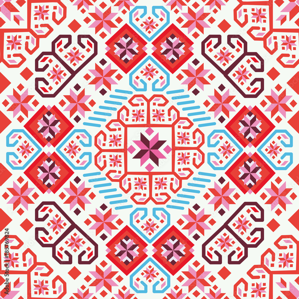 Bulgarian embroidery pattern. Stock Vector | Adobe Stock