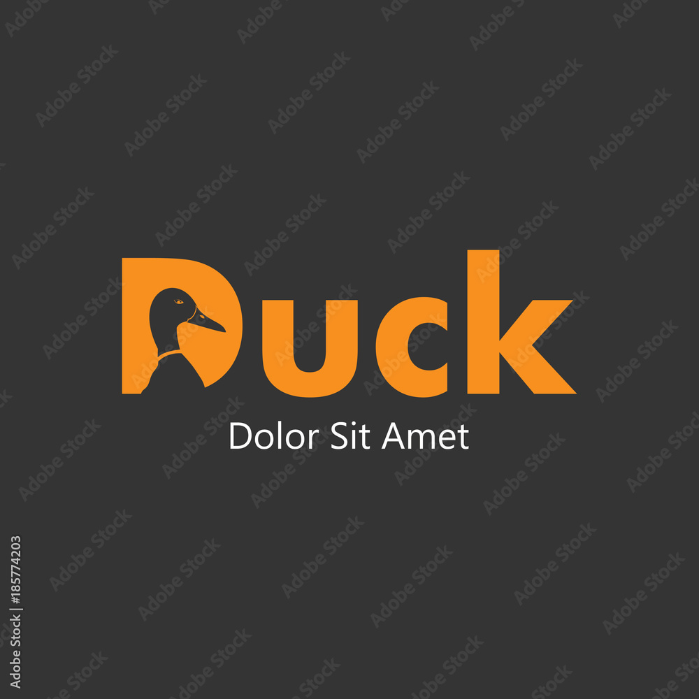 Duck Logo Vector Template Design Stock Vector | Adobe Stock