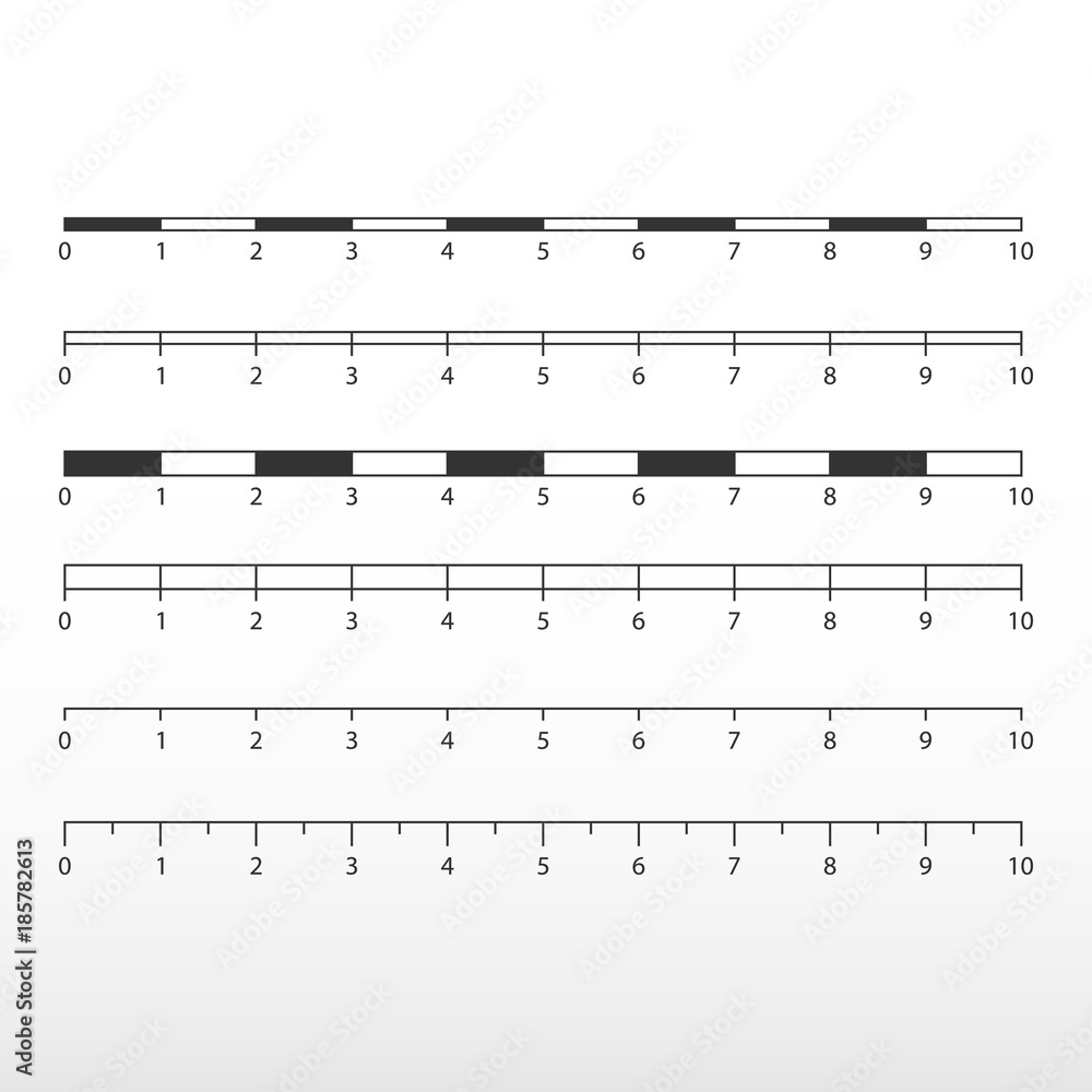 Map scales graphics. Stock Vector | Adobe Stock