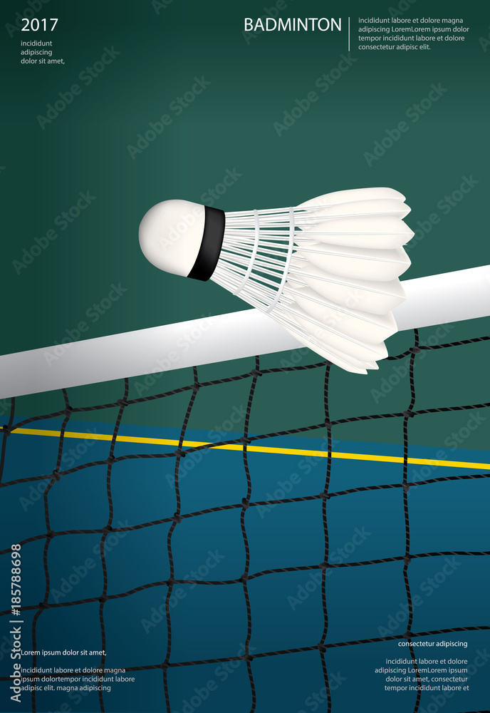Badminton Championship Poster Vector illustration Stock Vector | Adobe ...