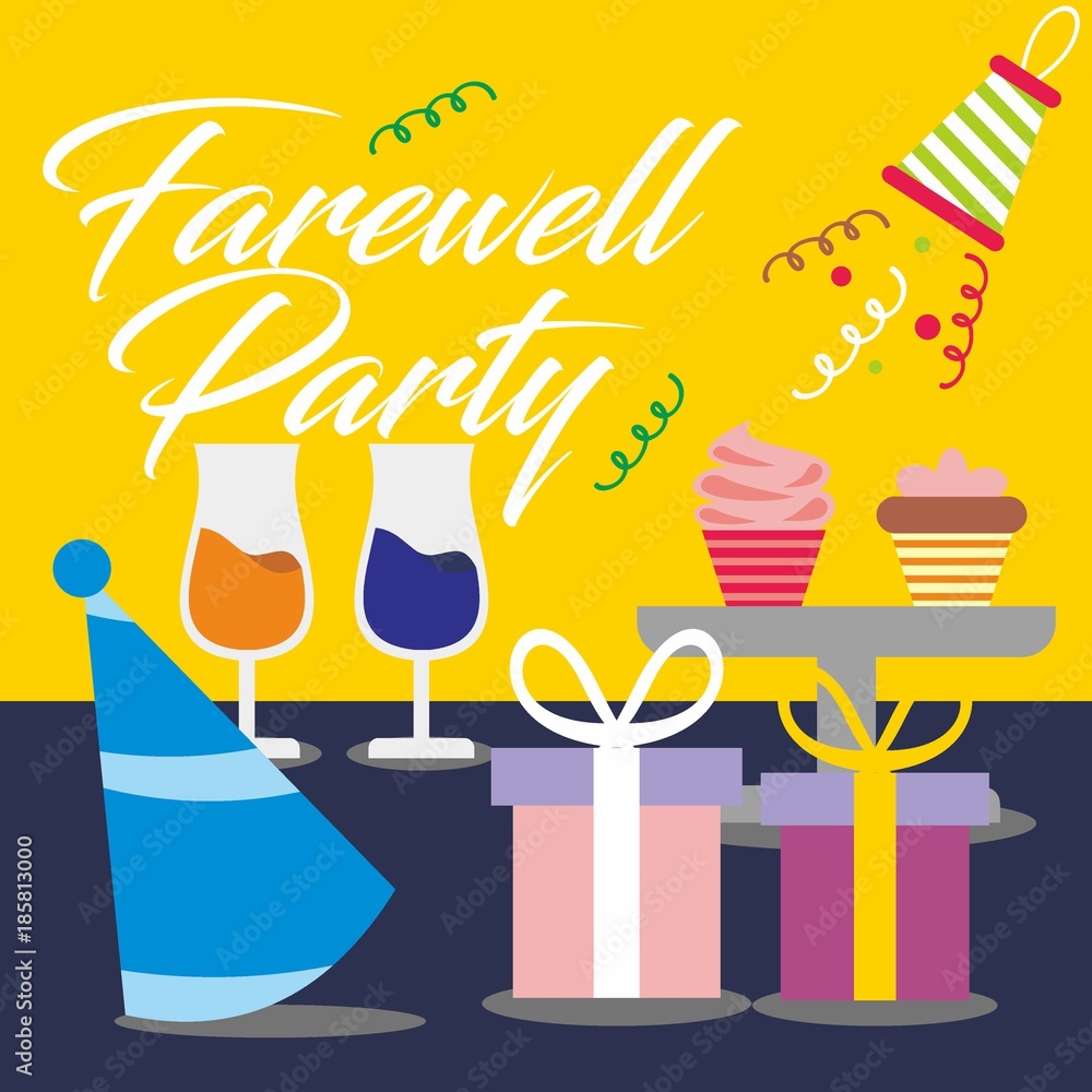 Farewell party illustration vector art Stock Vector | Adobe Stock