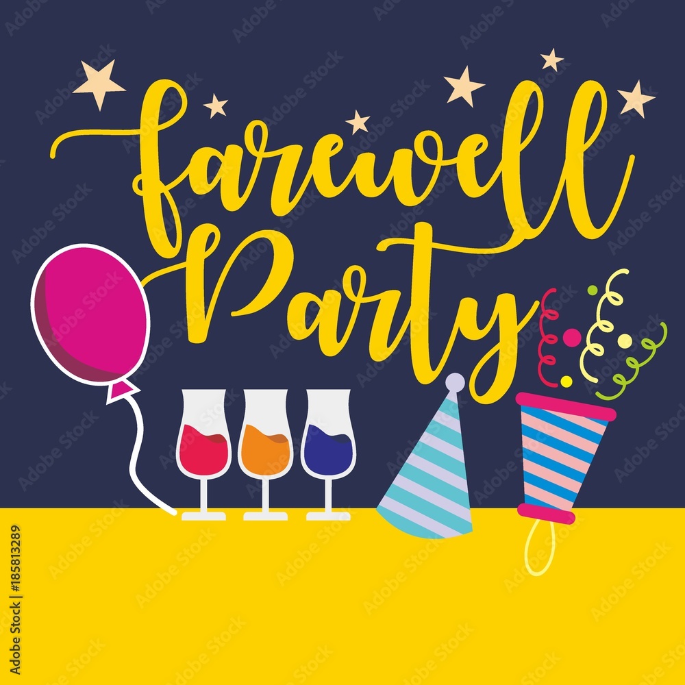 Farewell party illustration vector art Stock Vector | Adobe Stock