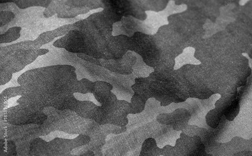 black and white color military uniform pattern with blur effect. Stock ...